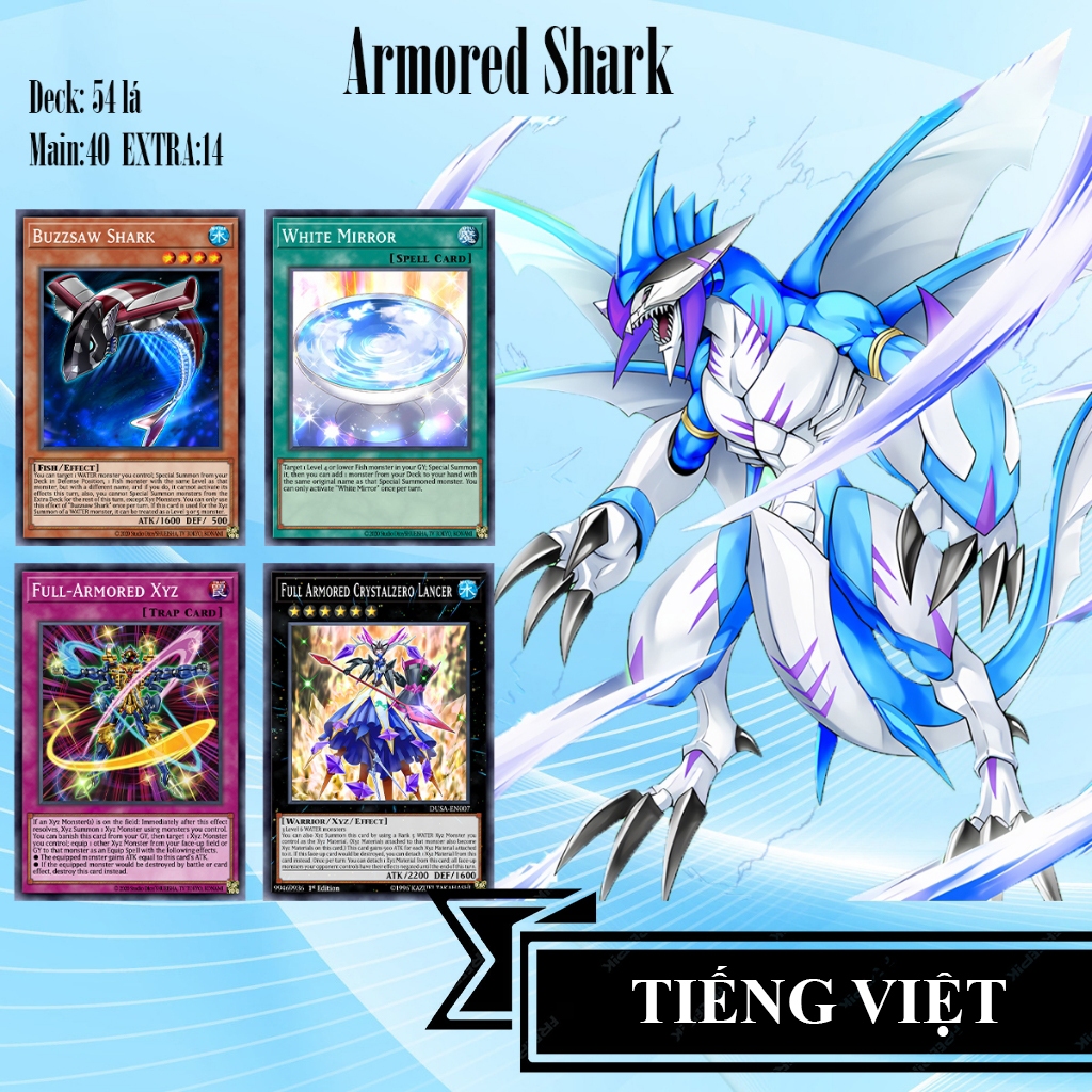 [TIẾNG VIỆT] Bài YuGiOh - Bộ 54 lá bài Armored Shark - Armored Shark ...