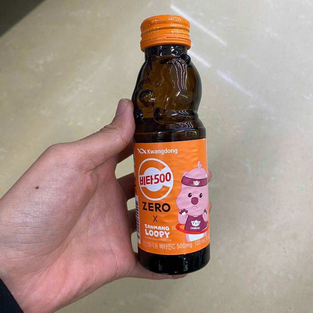 Nước Uống Tăng Lực Vita 500 Zero Kwangdong Hàn Quốc Chai 100ML/ 광동제약) 비타500 ZERO 100ML | Shopee ...