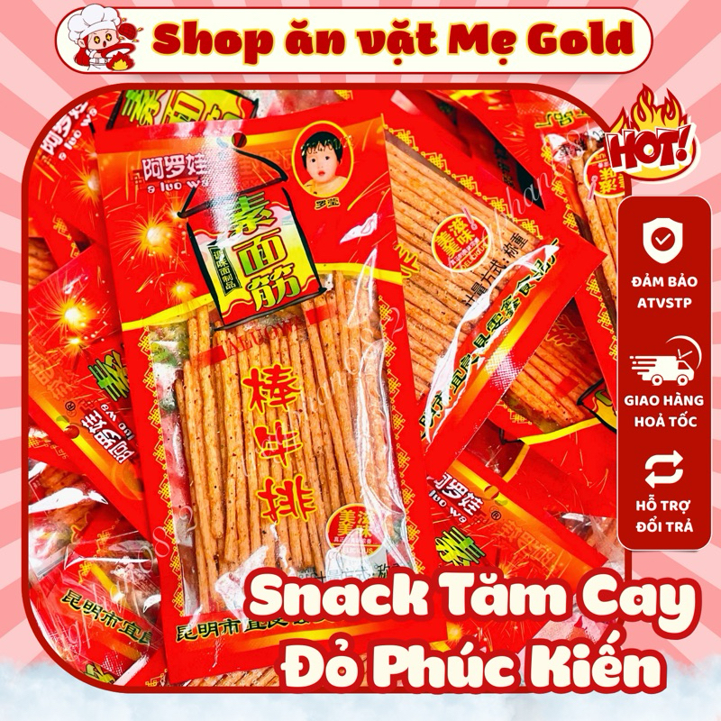 Combo gói snack tăm cay đỏ Phúc Kiến, que cay tẩm vị ăn vặt nội địa TQ ...