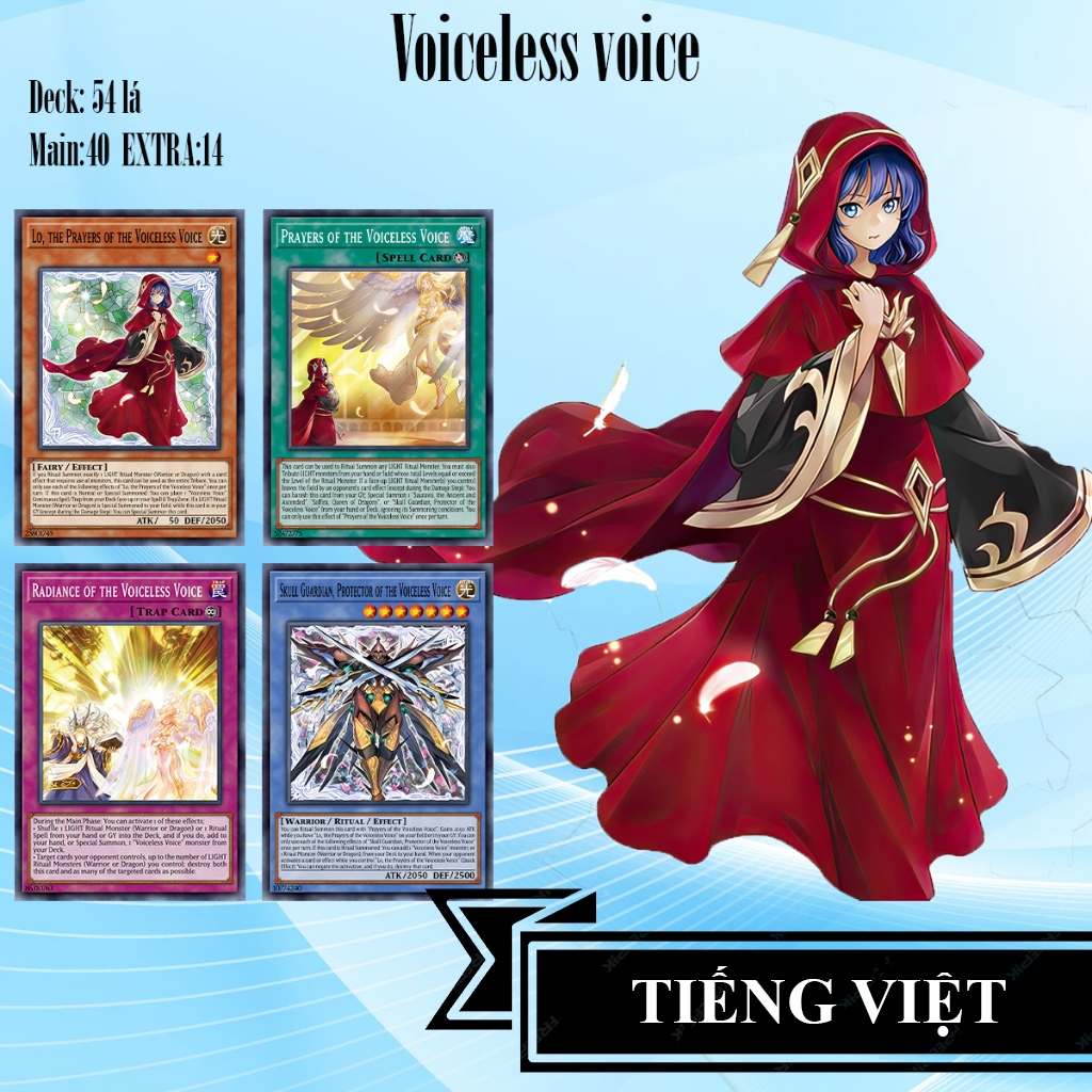 [TIẾNG VIỆT] Bài YuGiOh - Bộ 54 lá bài Voiceless Voice-Voiceless Voice ...