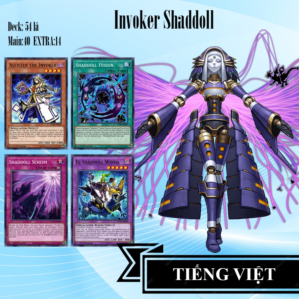 [TIẾNG VIỆT] Bài YuGiOh - Bộ 54 lá bài Shaddoll Invoker Deck - Card Game VN Giá Rẻ | Shopee Việt Nam