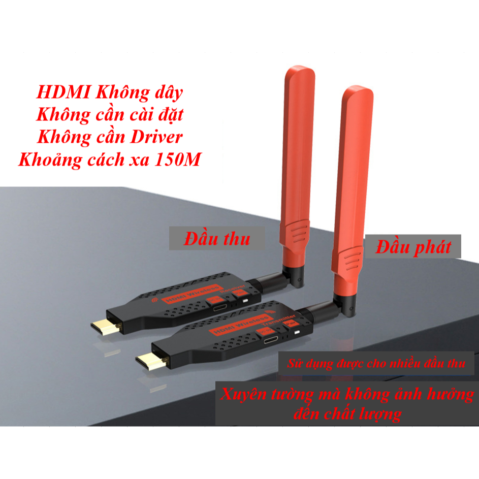 HDMI không dây 150M Full HD 1080 60Hz sử dụng được nhiều tivi | Shopee ...