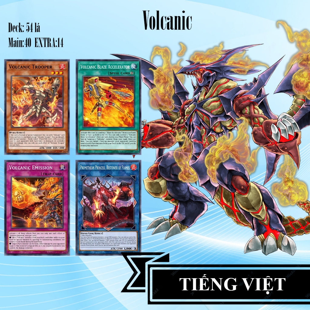 [TIẾNG VIỆT] Bài YuGiOh - Bộ 54 lá bài Volcanic-Volcanic Deck - Card ...