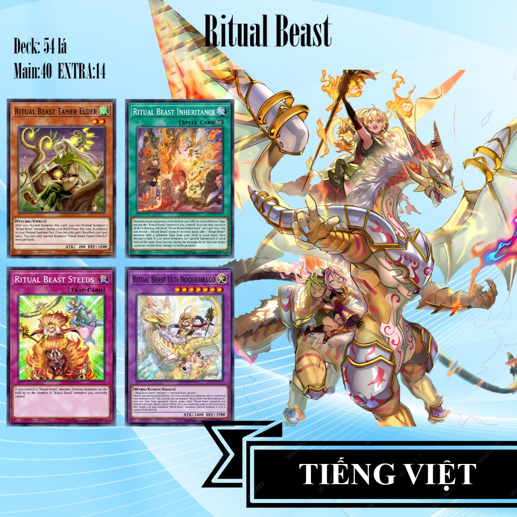 [TIẾNG VIỆT] Bài YuGiOh - Bộ 54 lá bài Ritual Beast - Ritual Beast Deck ...