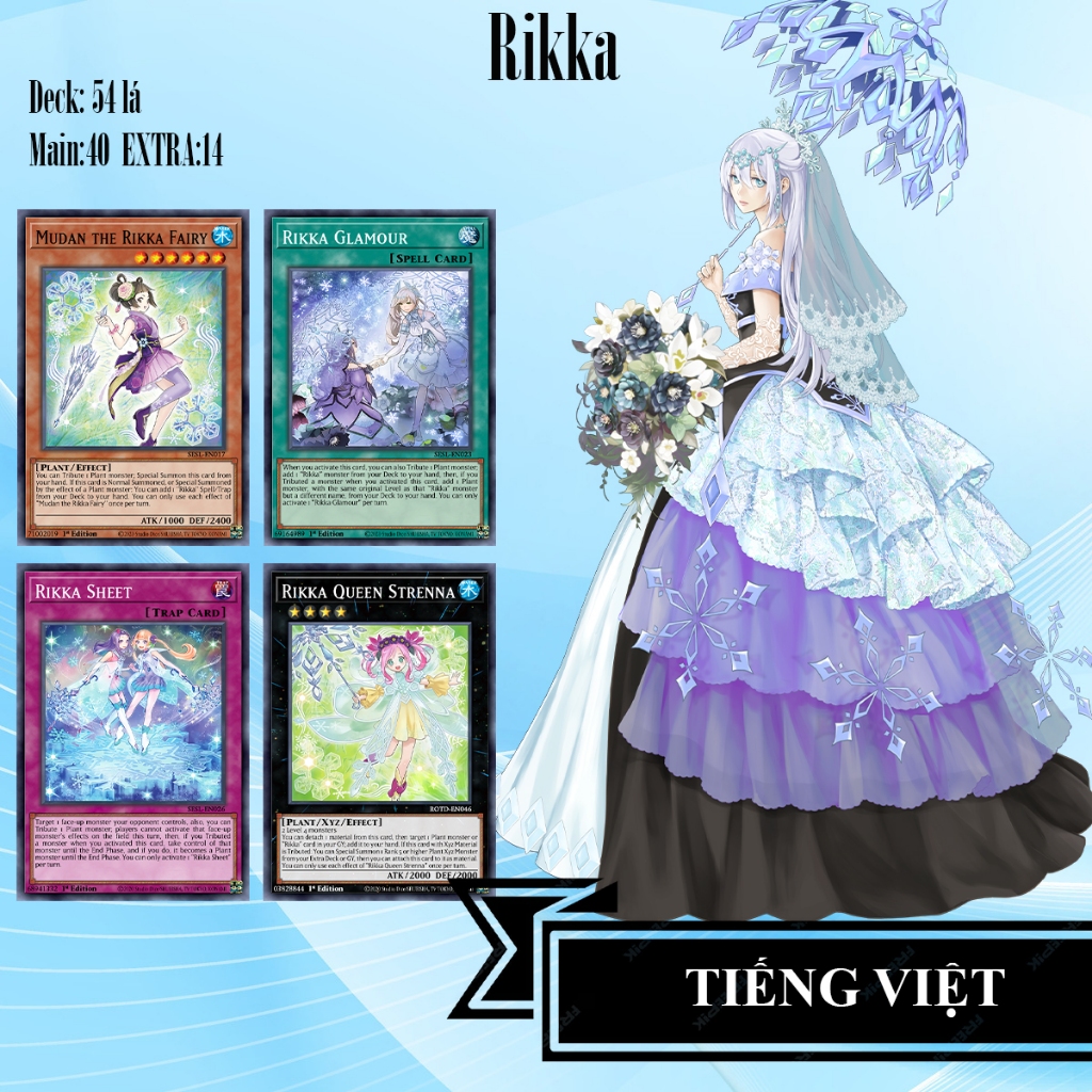 [TIẾNG VIỆT] Bài YuGiOh - Bộ 54 lá bài Rikka - Rikka Deck - Card Game ...