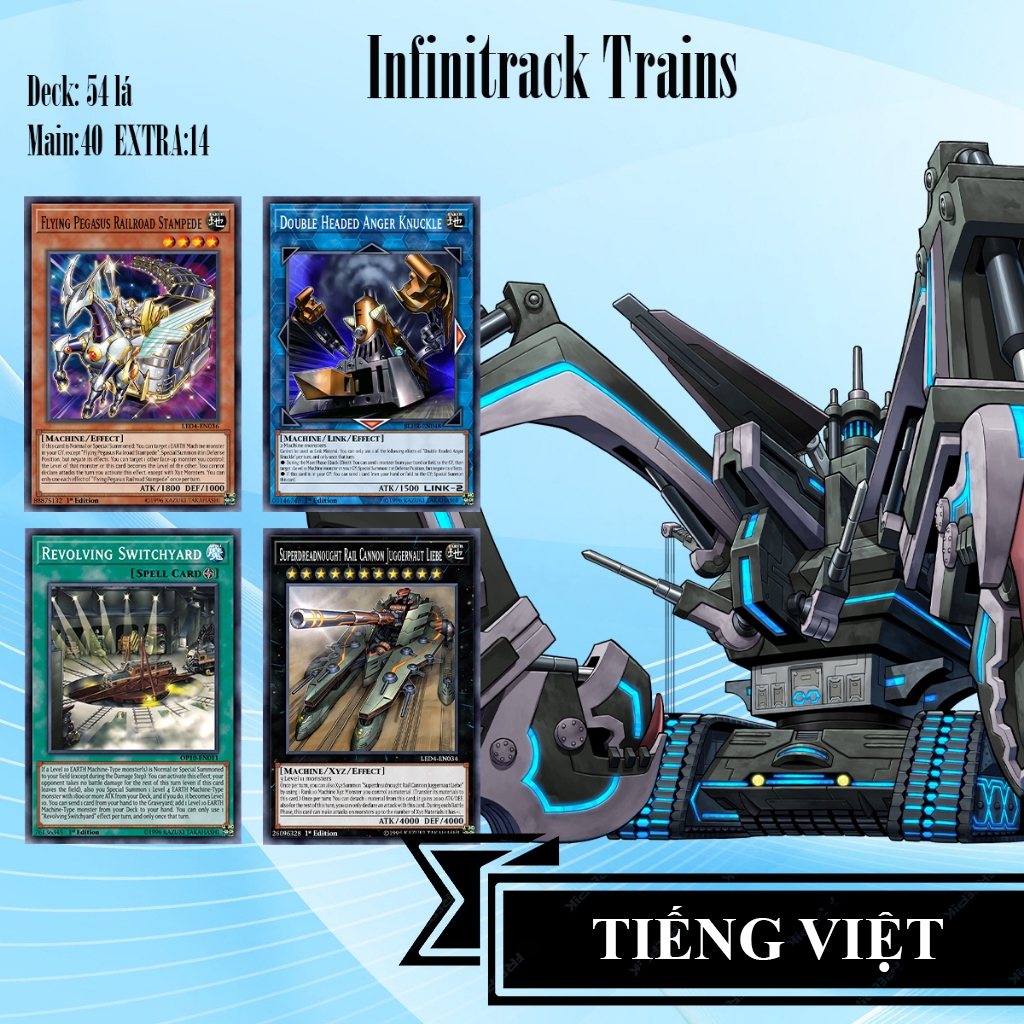 [TIẾNG VIỆT] Bài YuGiOh - Bộ 54 lá bài Infinitrack Trains Deck - Card ...