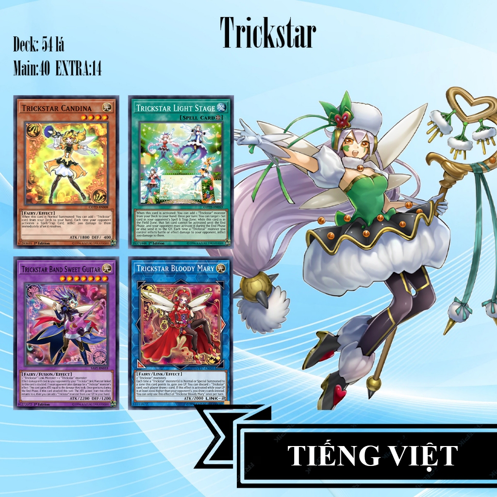 [TIẾNG VIỆT] Bài YuGiOh - Bộ 54 lá bài Trickstar - Trickstar Deck ...