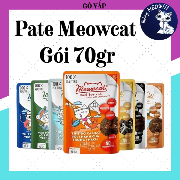 Pate MEOWCAT gói 70g, Thức ăn ướt, Pate dinh dưỡng cho mèo | Shopee Việt Nam