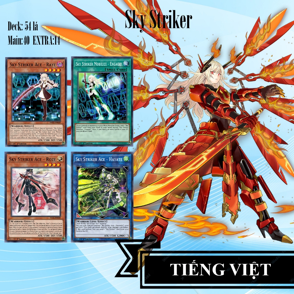 [TIẾNG VIỆT] Bài YuGiOh - Bộ 54 lá bài Sky Striker - Sky Striker Deck ...
