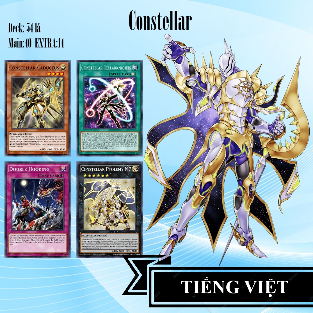 [TIẾNG VIỆT] Bài YuGiOh - Bộ 54 lá bài Constellar-Constellar Deck - Card Game VN Giá Rẻ | Shopee ...