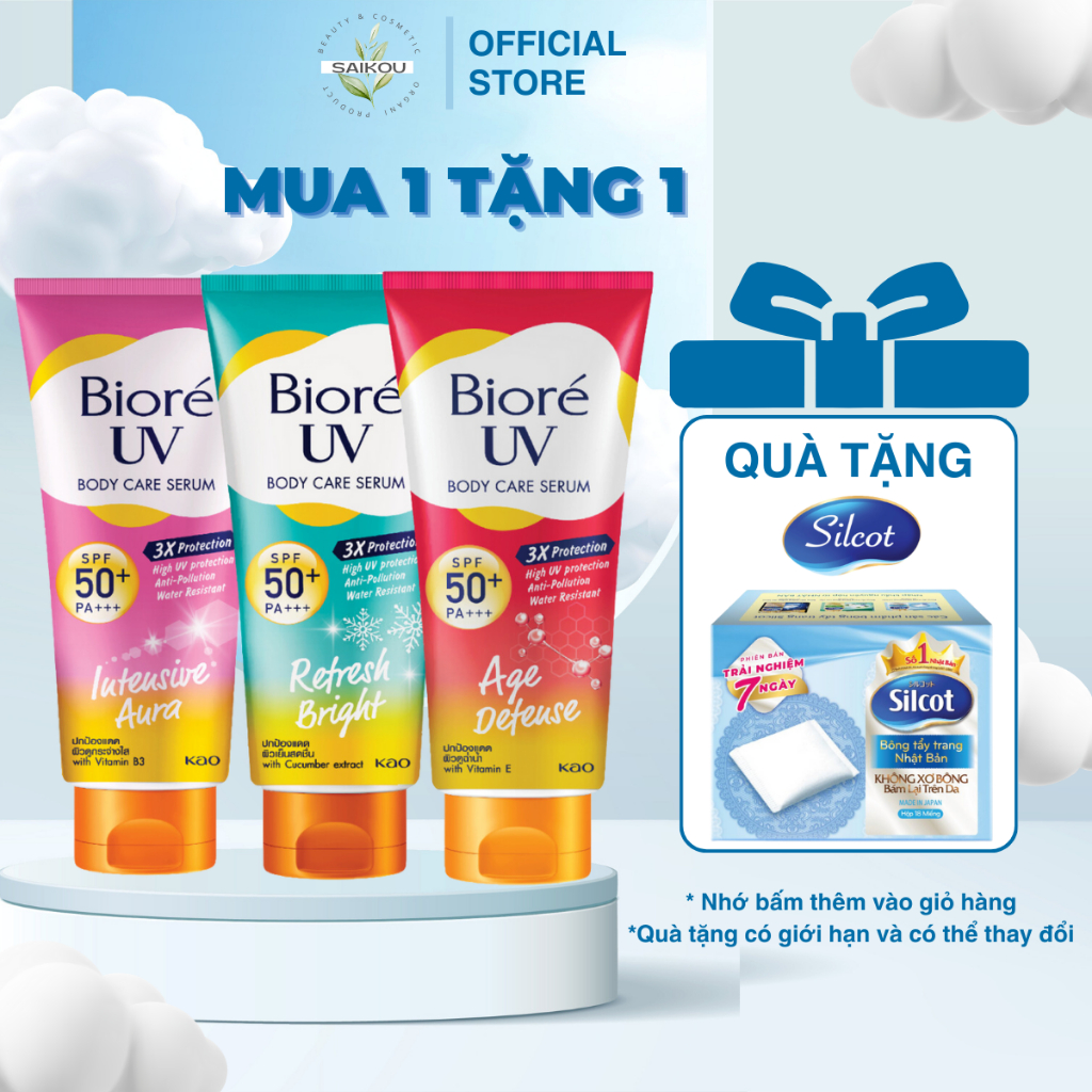 Serum Chống Nắng Body Biore SPF50+/PA+++ Sáng Mịn Mát Lạnh, Kem Chống ...