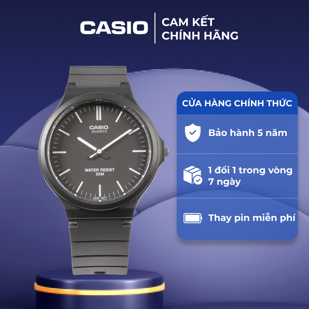 Đồng Hồ Casio Nam Dây Nhựa Trẻ trung MW-240-1EV Chính Hãng | Shopee Việt Nam