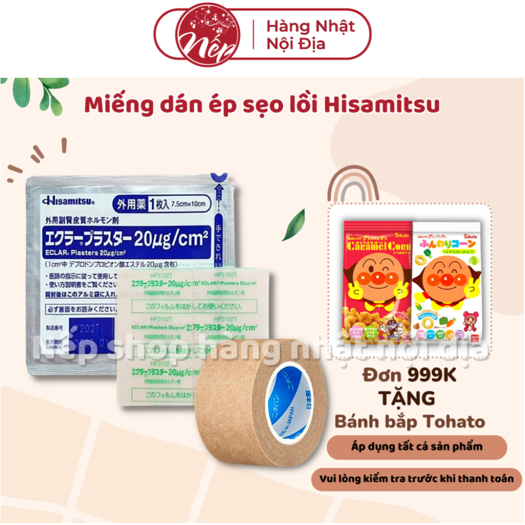 Miếng dán ép sẹo lồi Eclar Plaster - Hisamitsu Nhật Bản 7,5cmx10cm ...