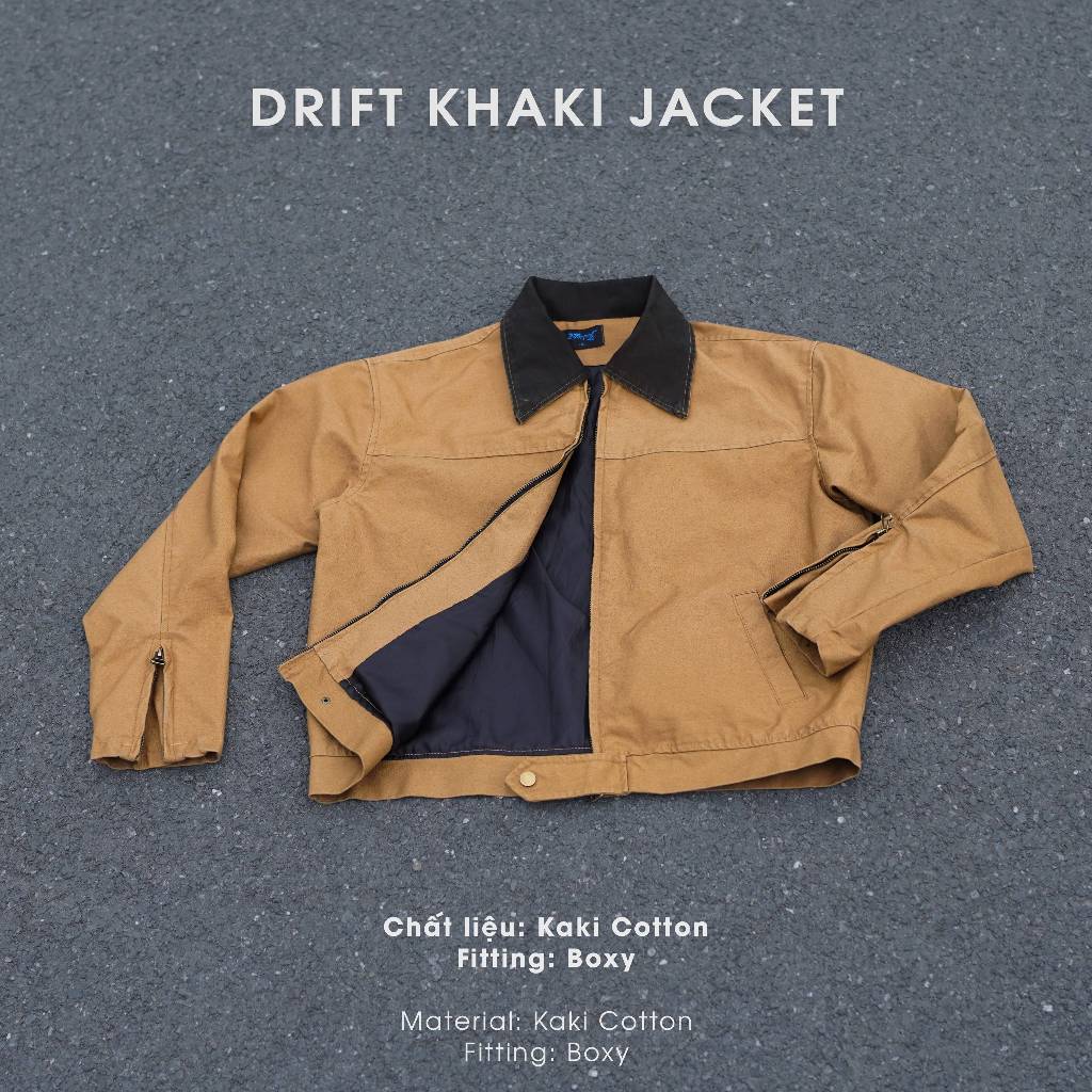 Drift Jacket khaki - Áo khoác jacket dành cho nam chất vải khaki phong ...