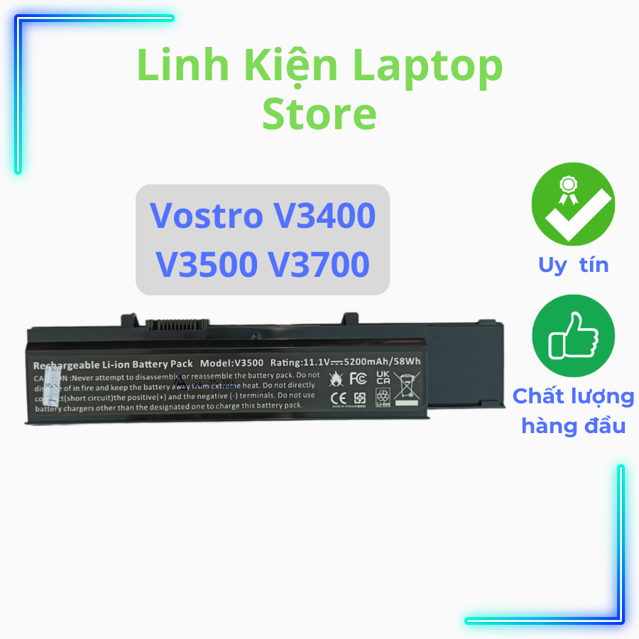 Pin Laptop Dell Vostro V3400 V3500 V3700 - Pin Dell New | Shopee Việt Nam