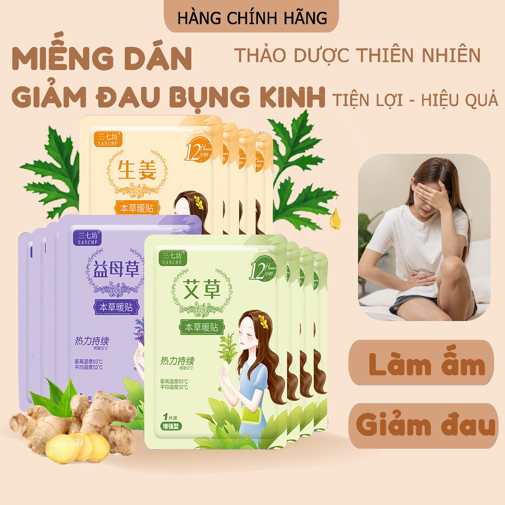 Miếng Dán Giảm Đau Bụng Kinh WOMU Giữ Nhiệt Ấm Nóng Cơ Thể Thảo Dược ...