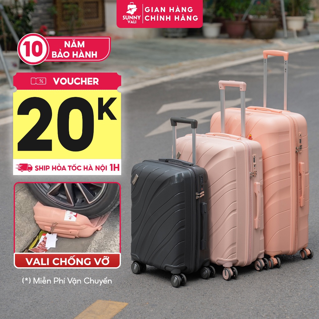 Vali du lịch SUNNY-PP11 vali size 20/24 inch, xách tay/kí gửi chống sốc ...