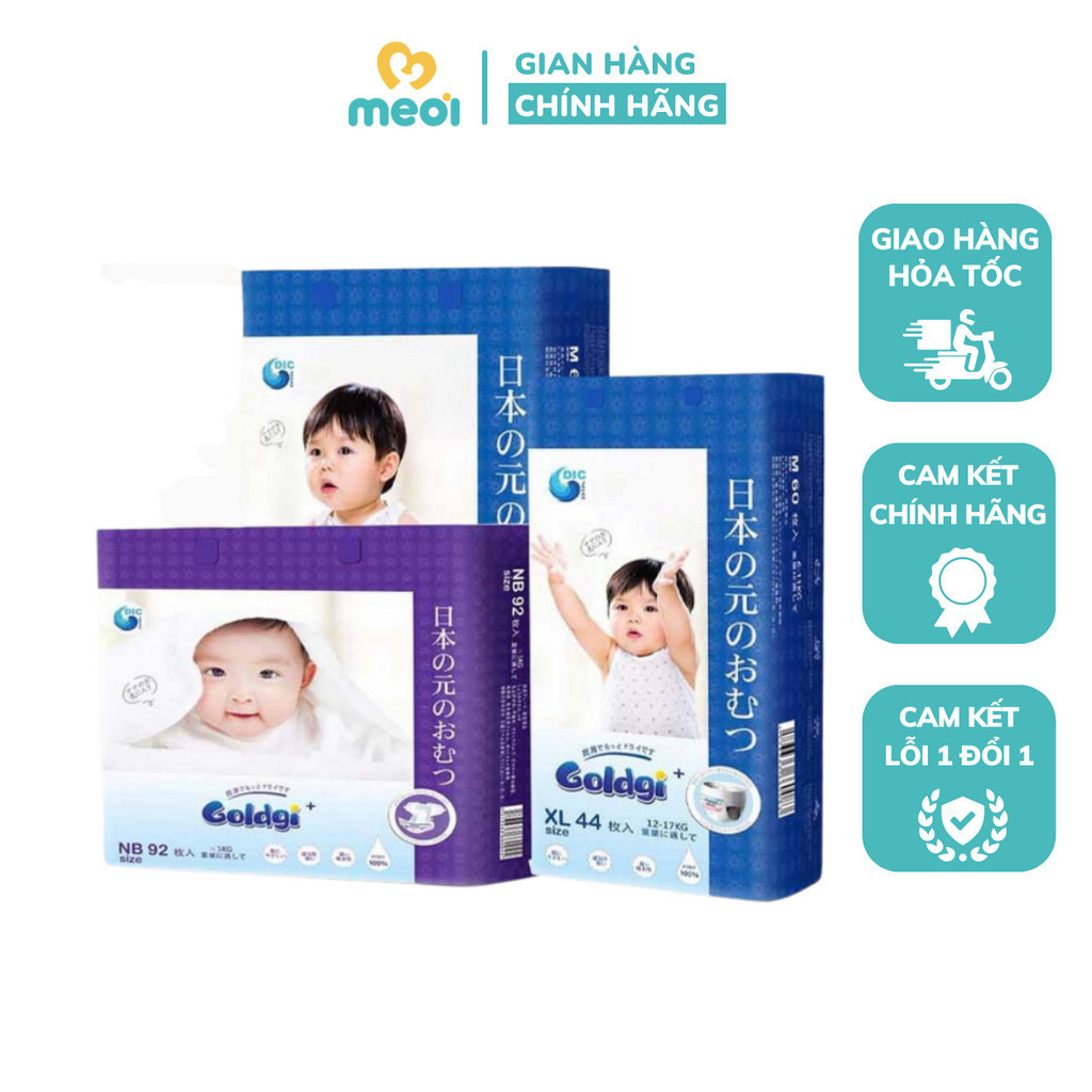 Bỉm Dán/Quần Goldgi cao cấp bỉm Nhật chính hãng M60/L48/XL44/XXL32 Cho ...
