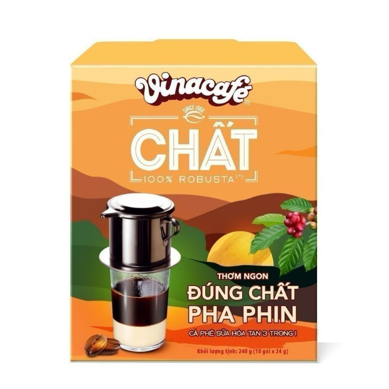 Cà Phê Vinacafe Chất Sữa Đá 3in1 (Phiên Bản Mới) - Hộp cafe 10 Gói x ...