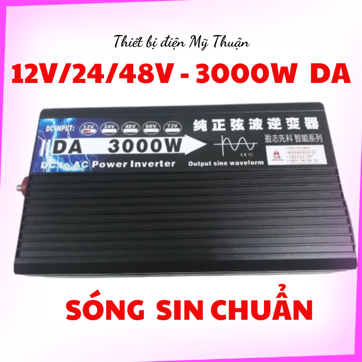 Bộ Đổi Nguồn Inverter 12V/24V/48V Sang 220V 3000W Sóng Sin Chuẩn ...