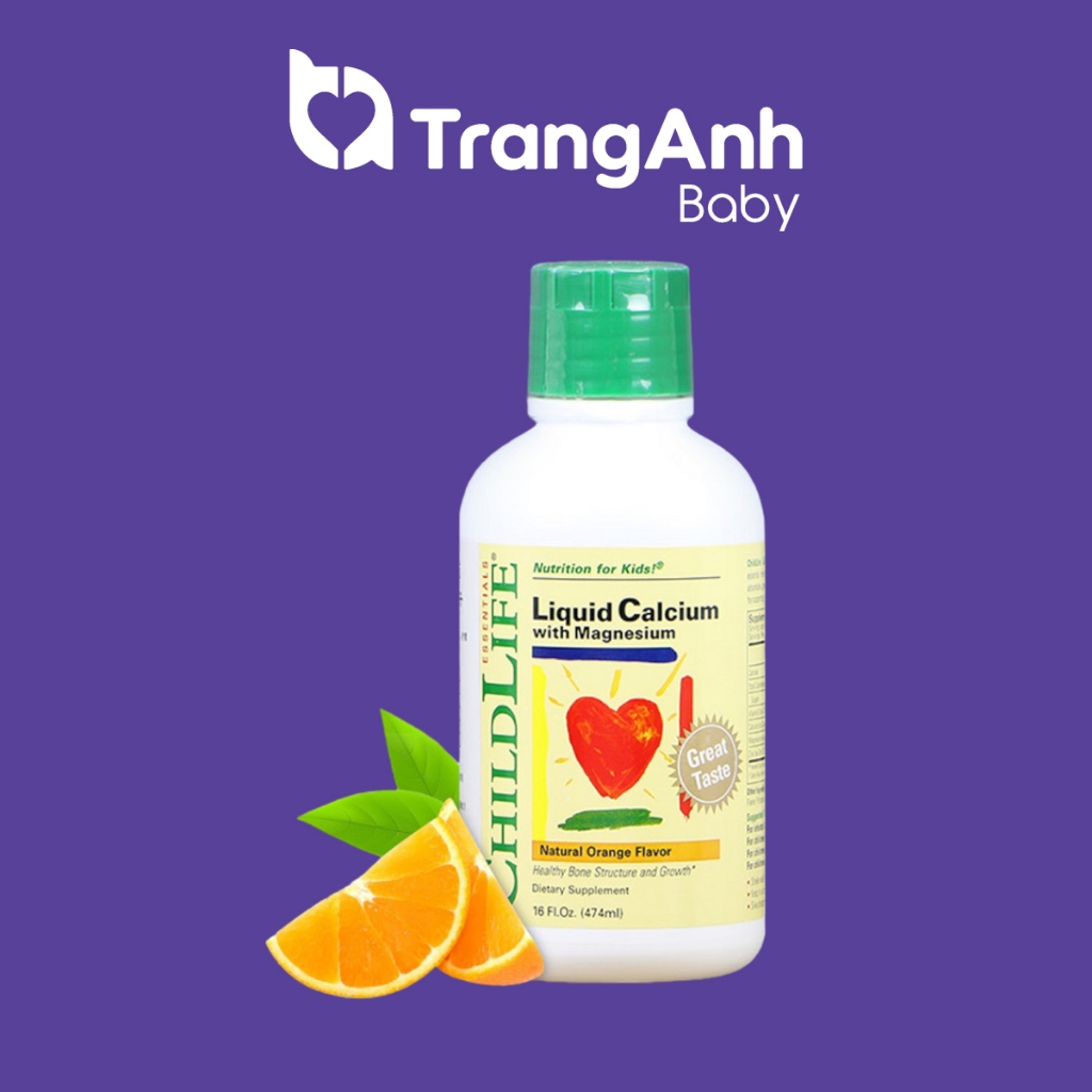 Canxi hữu cơ và kẽm ChildLife Liquid Calcium And Magnesium Mỹ cho bé và người lớn 473ml | Shopee ...