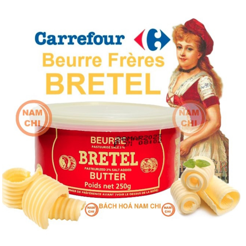 Bơ Đồng Tiền Pháp BRETEL 250g - Nhập Khẩu Pháp | Shopee Việt Nam