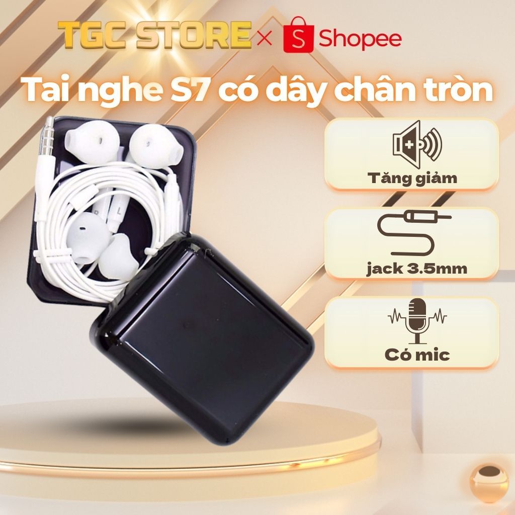 Tai nghe CarePhones SS S7 Jack 3.5mm có dây có micro nhét tai gaming ...