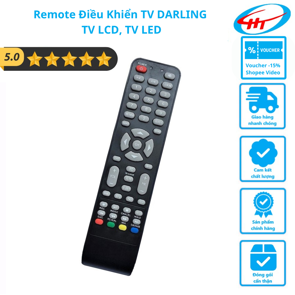 [Tặng kèm Pin] Remote Điều Khiển TV DARLING, TV LCD, TV LED | Shopee ...
