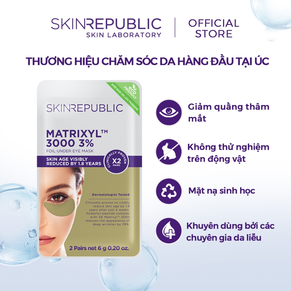 [Skin Republic] Combo 3 Mặt nạ mắt Skin Republic Matrixyl 3000 3% Under ...