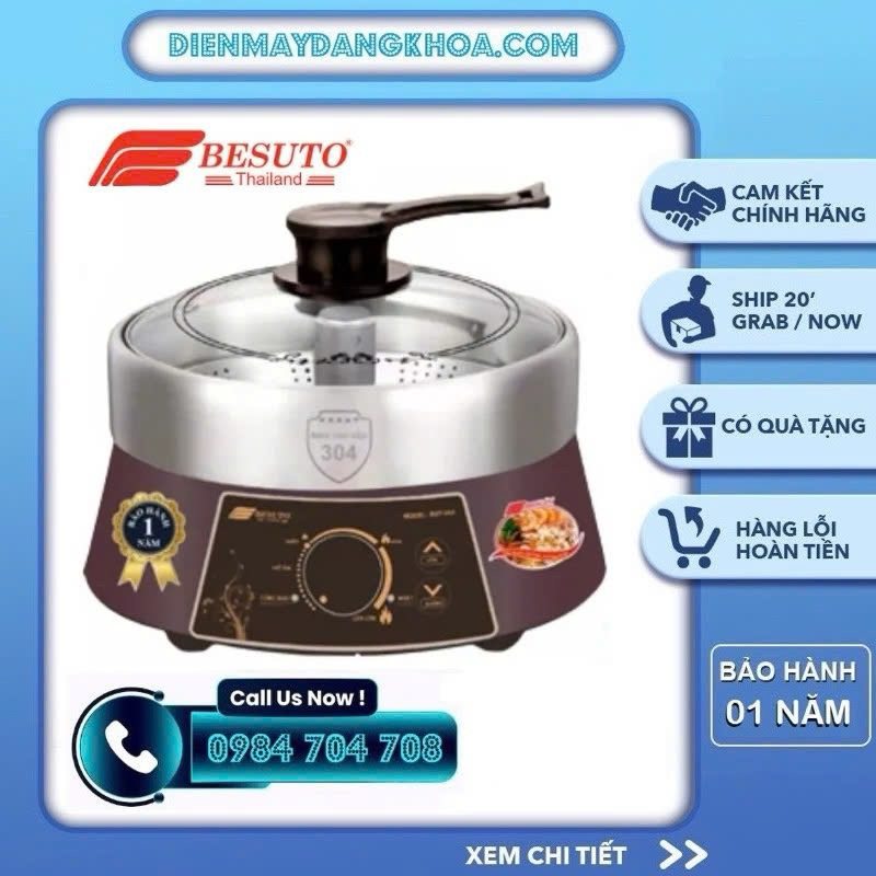 ( Quà tặng silicon có hoặc ko tuỳ đợt ) Lẩu Điện Thang Máy BESUTO BST - 045 Dung Tích 4,5 Lít ...