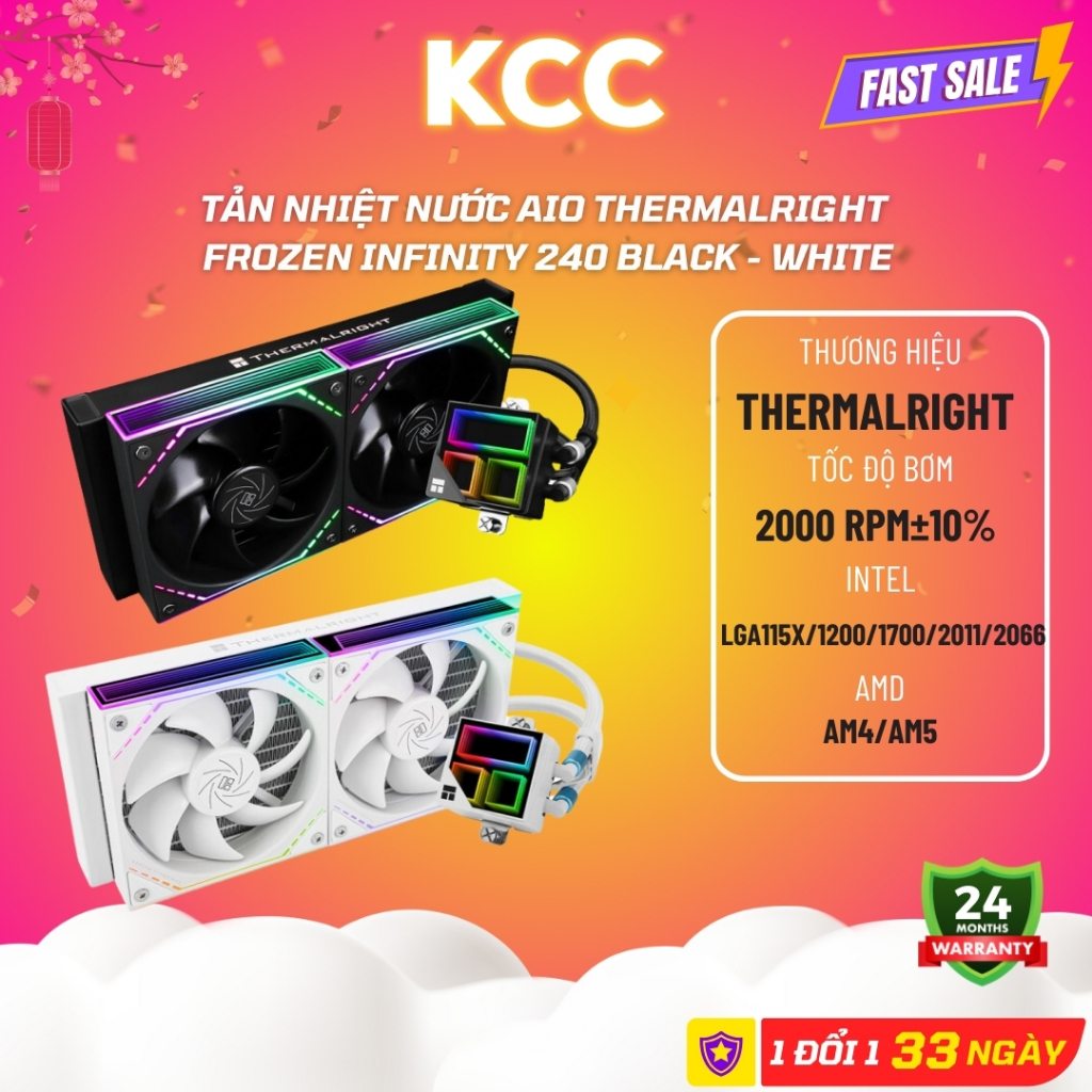 Tản nhiệt nước AIO Thermalright Frozen Infinity 240 Black/White - Mới ...