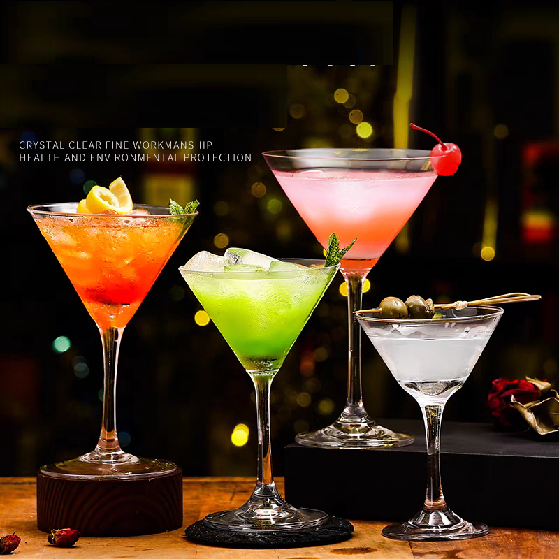 Bộ 6 ly uống rượu cocktail martini thủy tinh cao cấp / ly cốc quầy bar ...