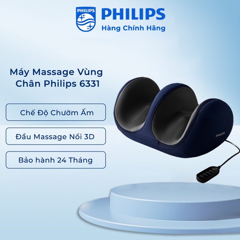 Máy Massage Vùng Chân PHILIPS 6331[Bảo Hành 24T] Massage 2 chế độ và ...