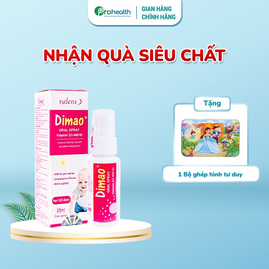 Dimao Vitamin D3 Dạng Xịt, Giúp Hỗ Trợ Phòng Ngừa Thiếu Vitamin D, Hỗ ...