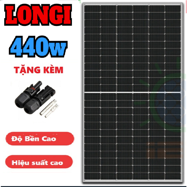 Tấm pin năng lượng mặt trời Mẫu mới loại A LONGi 440W hai mặt kính ...