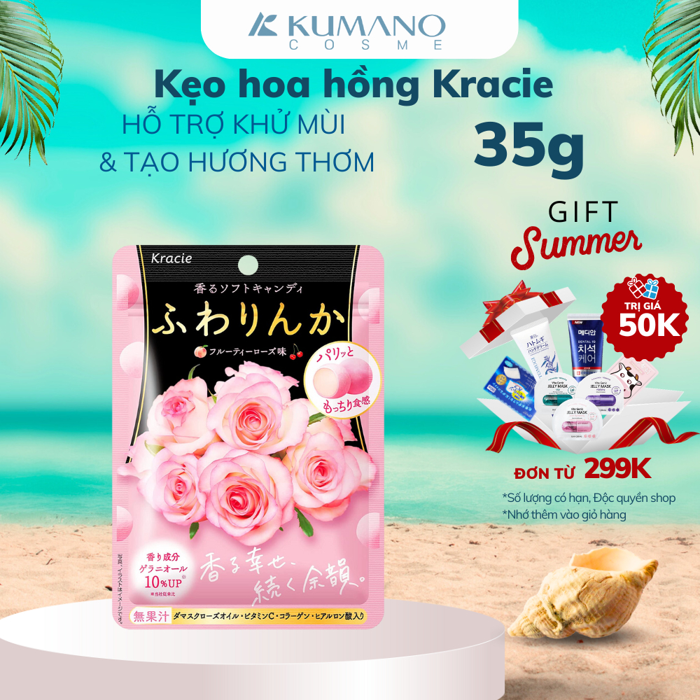 Kẹo hoa hồng Kracie hỗ trợ cải thiện mùi và tọa hương thơm cho cơ thể 35g - Kumano | Shopee Việt Nam