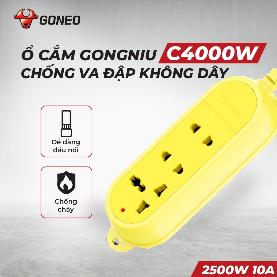 Ổ cắm GONGIU chống va đập không dây SIÊU TIẾT KIỆM C4000 chính hãng ...