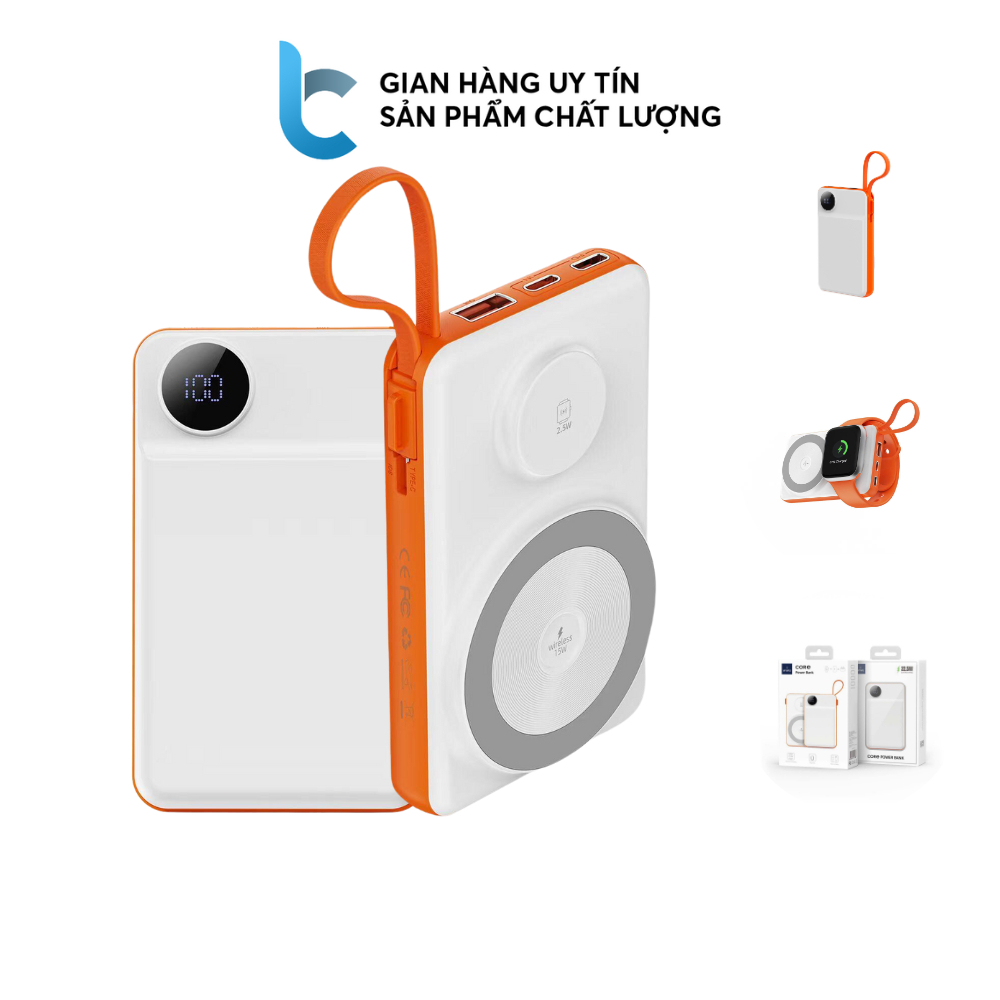 Sạc Dự Phòng Không Dây WIWU Core Wi-P007 3in1 Cho IPHONE 15W, AW 2.5W ...