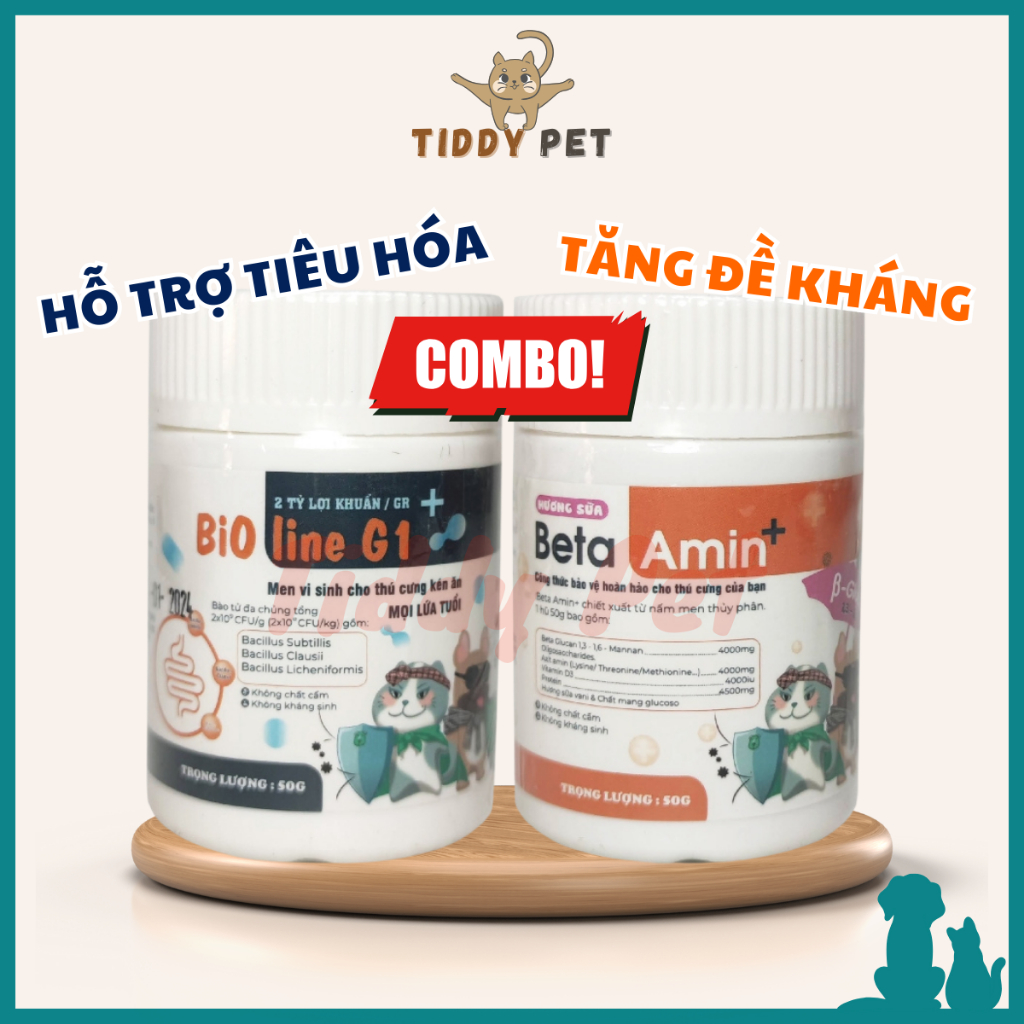 COMBO Vitamin Beta Amin Tăng Đề Kháng, Men Vi Sinh Bioline G1 Hỗ Trợ ...