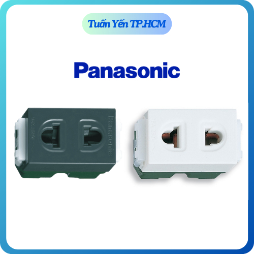 Ổ cắm đơn Panasonic Wide WEV1081SW có màn che trắng, đen hàng chính ...