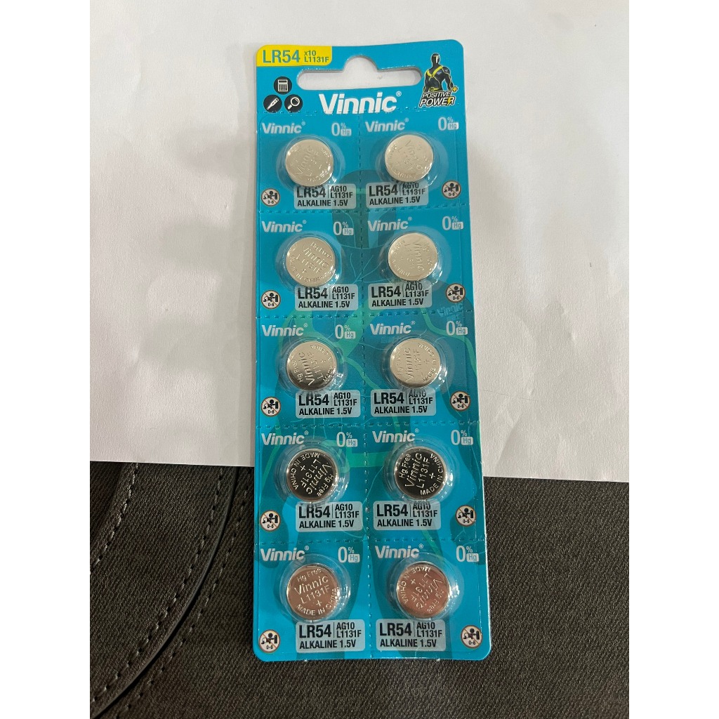 Vỉ 10 viên pin L1131F LR54 AG10 1130 Vinnic | Shopee Việt Nam