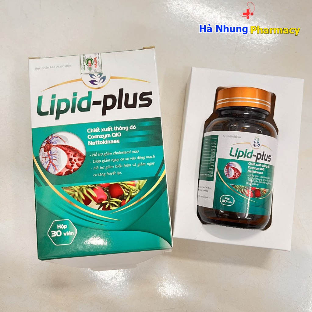 Viên uống giảm mỡ máu Lipid Plus chiết xuất thông đỏ, hỗ trợ giảm ...