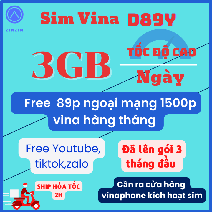 Sim 4G Vinaphone D89Y Tặng 3GB 1 Ngày Gọi 1500p Vinaphone 89p Gọi Ngoại Mạng | Shopee Việt Nam