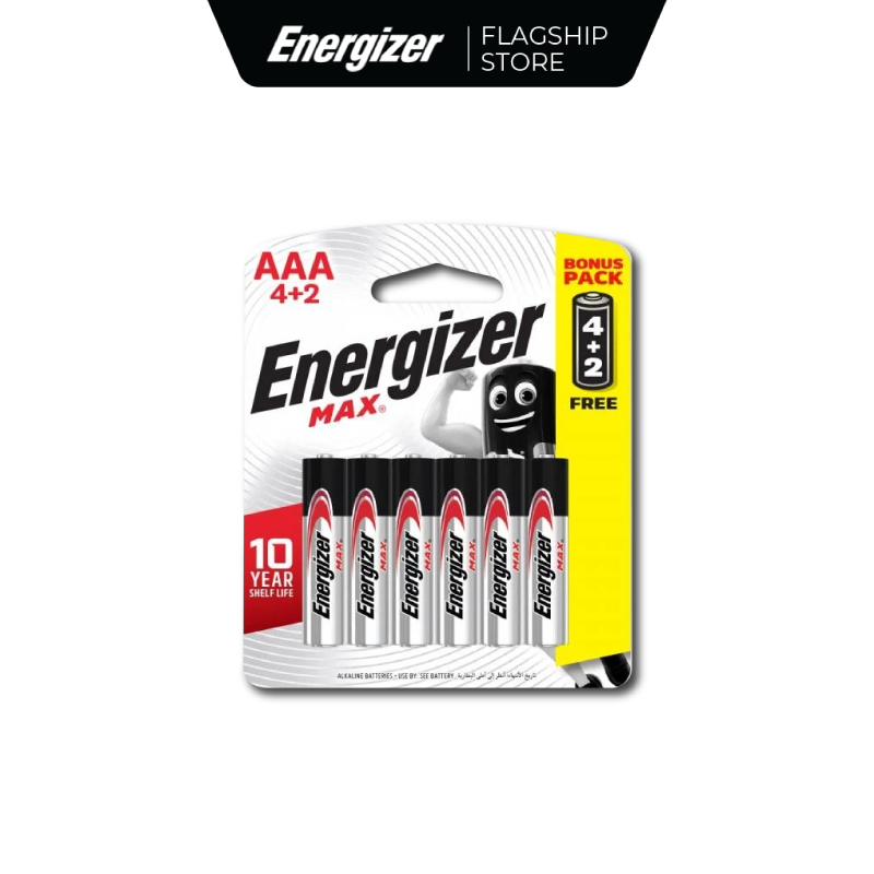 Pin AAA Energizer Max E92 BP4+2 - Vỉ 4 Tặng 2 | Shopee Việt Nam