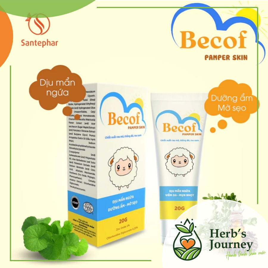 Becof Pamper Kid - Kem Bôi Dịu Mẩn Ngứa, Viêm Da, Mụn Nhọt - Santephar ...