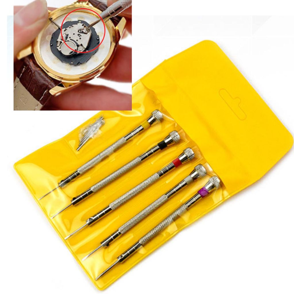 Bộ 5 tua vít sửa chữa đồng hồ nhỏ gọn tiện lợi chuyên dụng | Shopee ...