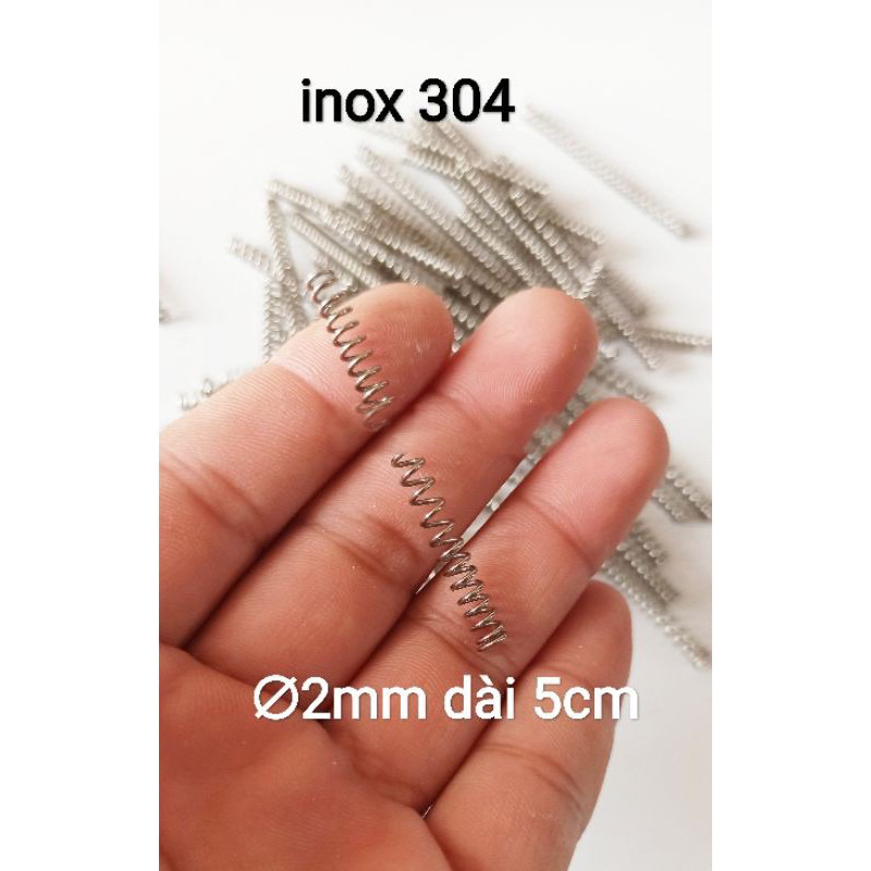 Lò xo inox 304, ∅2mm dài 5cm. | Shopee Việt Nam