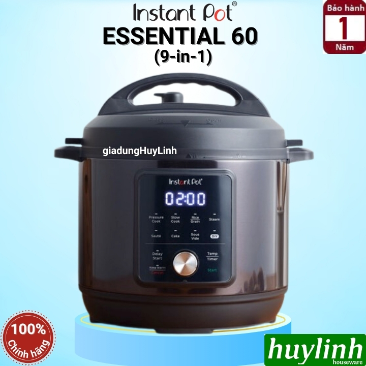 Nồi áp suất điện tử đa năng Instant POT ESSENTIAL 60 - 9-in-1 - 5.7 lít ...