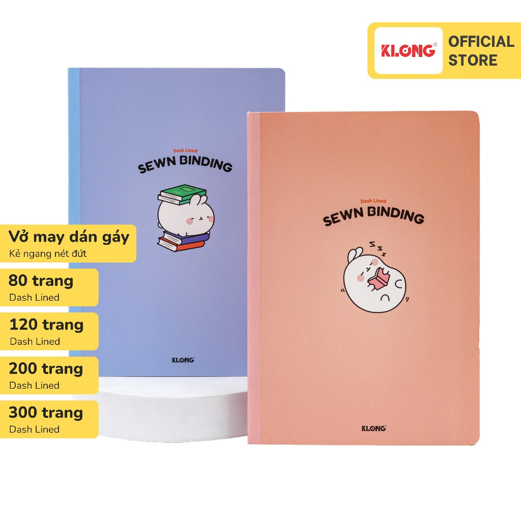 Vở kẻ ngang KLONG B5 70 GSM 80 120 200 300 trang; MS: 800, 801, 802 ...