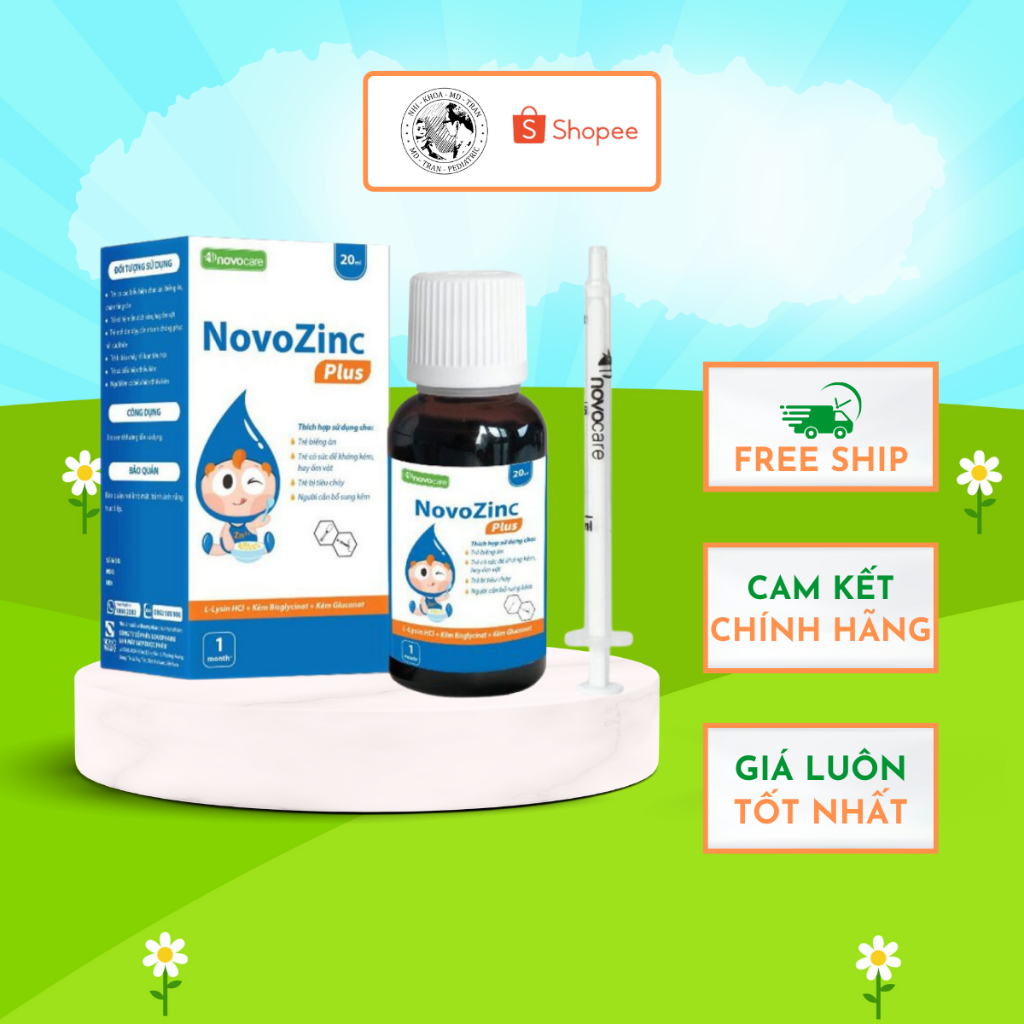 NovoZinc Plus, Hỗ trợ ăn ngon, tăng cường sức đề kháng, hạn chế ốm vặt ...